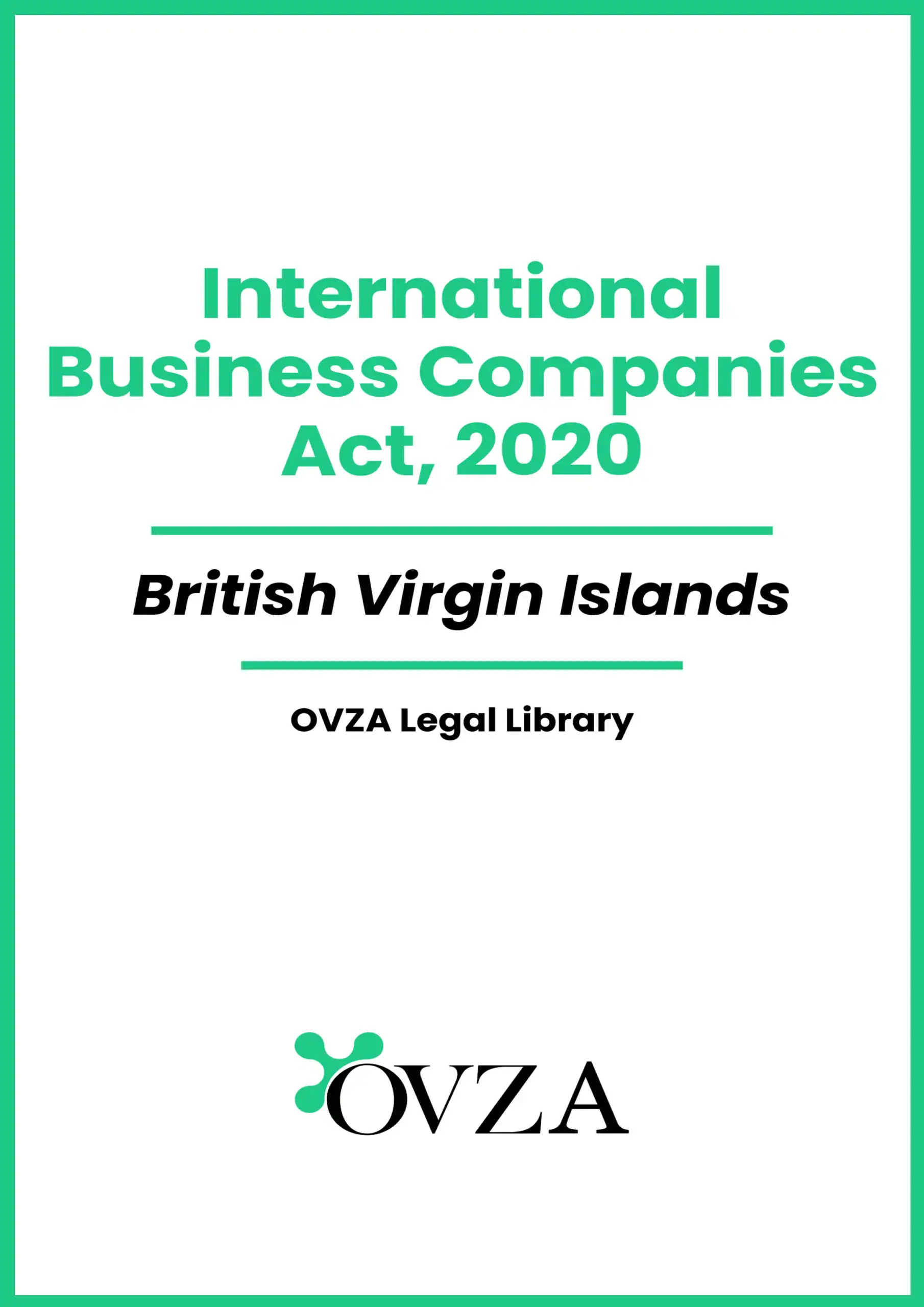 British Virgin Islands Offshore Law – BVI Business Companies Act
